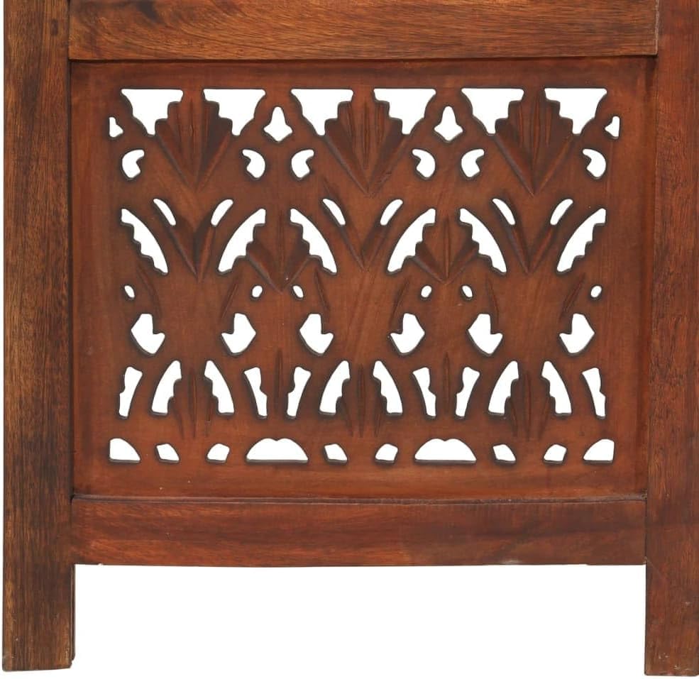 Hand-Carved Floral Jali Wooden Room Divider Traditional Indian Design ...
